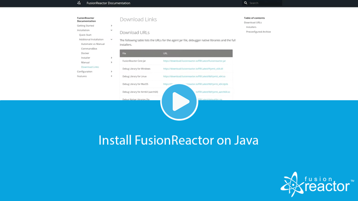 Installation - FusionReactor Observability & APM